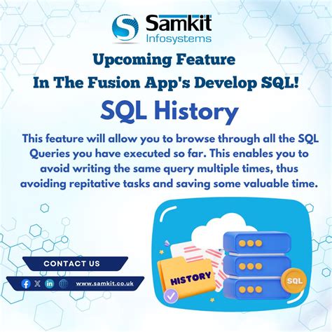 Introducing Sql History In Fusion App Samkit Infosystems Posted On The Topic Linkedin