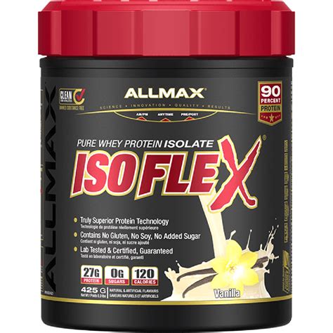 Allmax Nutrition Isoflex Whey Protein Isolate Powder 27g Protein