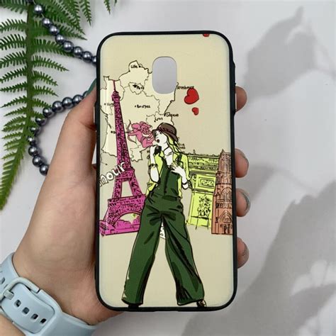 قاب گوشی Galaxy J3 Pro J330 سامسونگ دور ژله ای طرح برجسته فانتزی برج