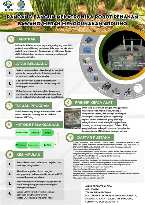 Scientific Poster On Mechatronics Design Arduino Penangkap Ikan Abstrak