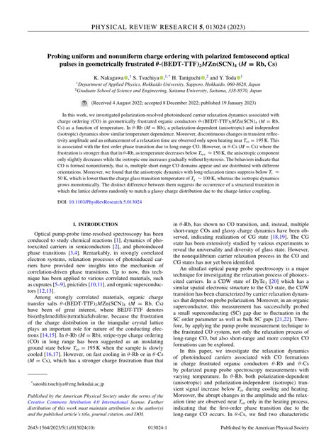 Pdf Probing Uniform And Nonuniform Charge Ordering With Polarized