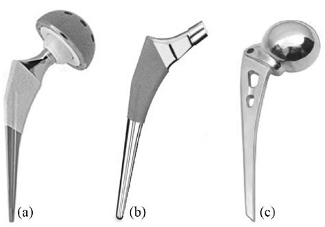 The Different Types Of Hip Prosthesis A CoÀcr Mo Alloy B Ti 6al 4