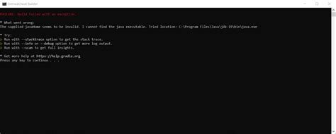 FAILURE Buil Failed With An Exception Issue 191 Jire Overwatcheat