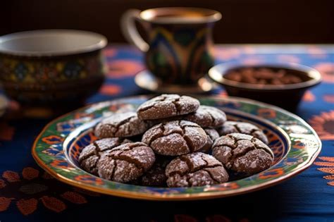 Premium Photo | Chocolate mexican wedding cookies mexican desserts
