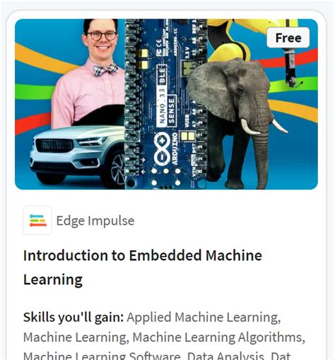 Introduction To Embedded Machine Learning Free Course ~ Computer