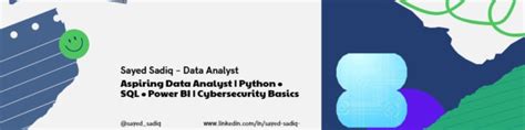 Sayed Sadiq Aspiring Data Analyst Python Sql Excel Data