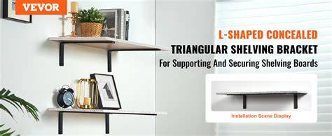 Mophorn Shelf Bracket 16 X 6 In 4 Pcs Heavy Duty Floating Shelf Brackets Brackets For Shelves