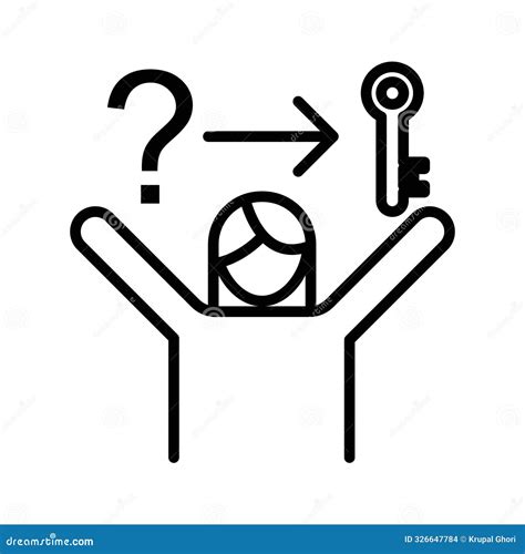 Problem Solving Skills Linear Logo Mark In Black And White Stock Vector Illustration Of