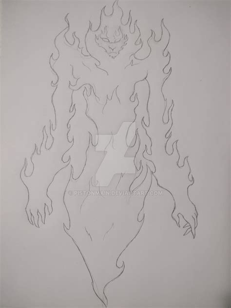 Fire Elemental By Pistonmain On Deviantart