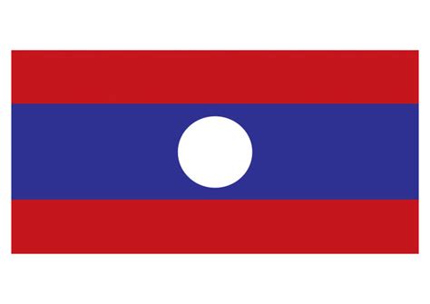 R12 ป้ายธงชาติลาว Flag ธงประจำชาติต่างๆ มีรูสอดยาว ป้าย1ด้าน เน้นงานละเอียด สีสด รับประกันความคม