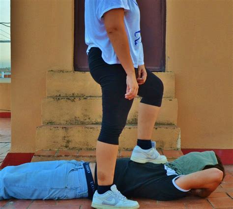 Crushandtrampling Trampling With Nike Dunk Low And Tights On The Stairs