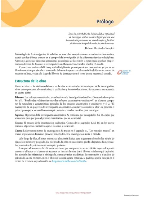 Metodologia De La Investigacion Roberto Hernandez Sampieri 18 Pdf