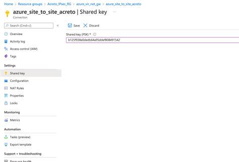Azure Site To Site Connection Using Vpn Gateway Acreto Knowledge Base