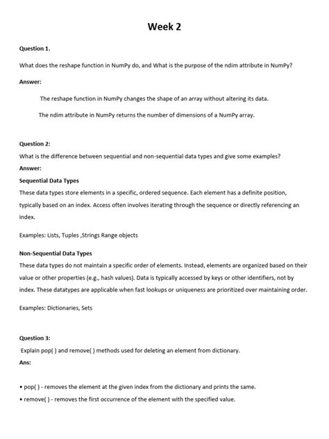 Week 2 Qanda Pdf Data Type String Computer Science