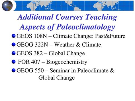 additional courses teaching aspects of paleoclimatology ppt download