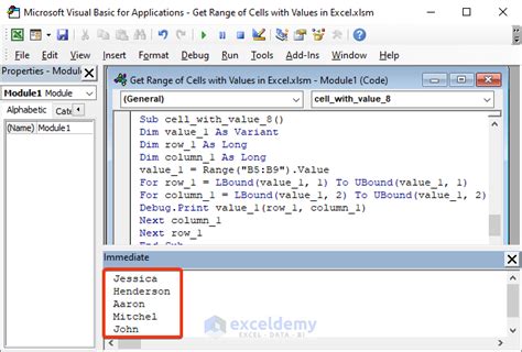 Excel Vba Get Range Of Cells With Values 7 Methods Exceldemy