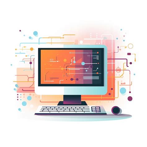 Premium Vector Computer Technology Pc Screen Desktop Isolated