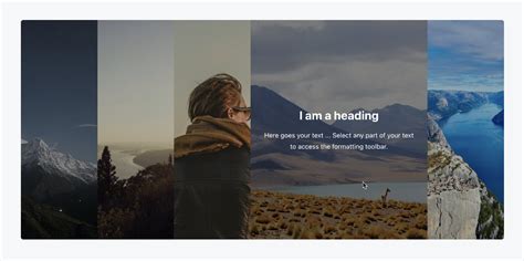 Horizontal Image Accordion Bricks Sections