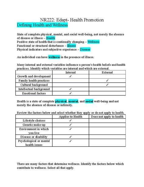 Week 2 Module 2 Edapt Health Promotion Strategies And Interventions The Healthy People Studocu