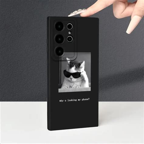 Cool Cat Малки Черни Слънчеви Очила Защитен Калъф За Телефон Temu Bulgaria