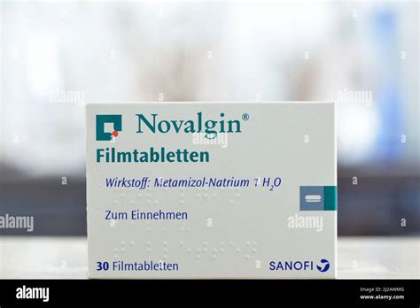 Pack of Novalgin film-coated tablets Stock Photo - Alamy