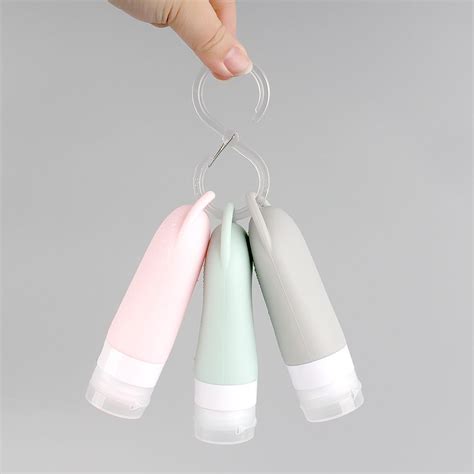 다온이야 실리콘공병 여행용공병세트 공병고리세트 실리콘공병 휴대용 세트 샴푸통 90ml 헬스가방용품 수영장세면세트