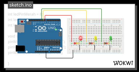 Led Berkedip Bergantian Wokwi Esp32 Stm32 Arduino Simulator
