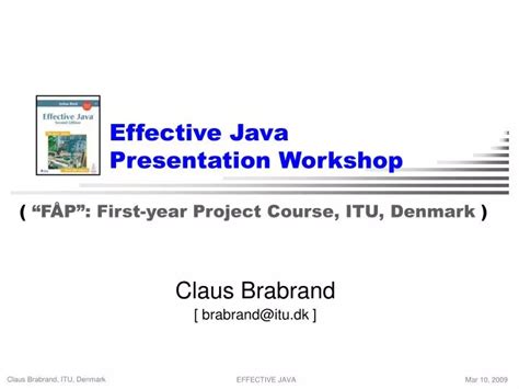 Ppt Effective Java Presentation Workshop Powerpoint Presentation Free Download Id 4114714