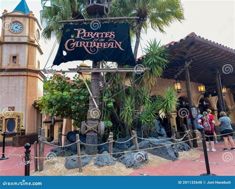 The Entrance To The Pirates Of The Caribbean Ride At Magic Kingdom In Disney World Orlando