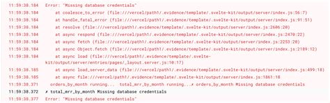 Missing Credentials Error When Deploying To Vercel · Issue 727 · Evidence Devevidence · Github