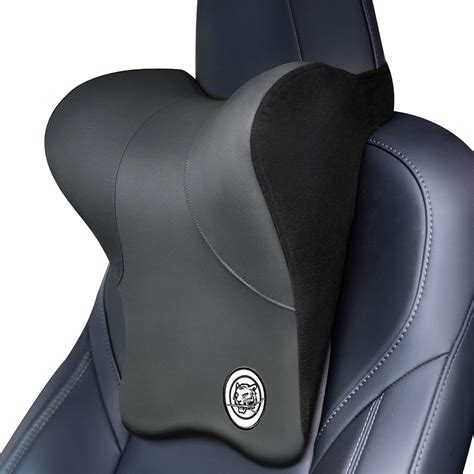 Car Headrest Soft Nappa Leather Car Neck Pillow For Most