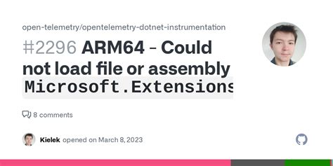 Arm64 Could Not Load File Or Assembly `microsoftextensionslogging