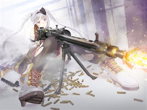 [pixiv精选]正中红心！机关枪和少女插画特辑 绝对领域
