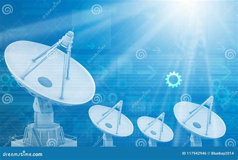 Satellite Dish Transmission Data Stock Illustration Illustration Of Receive Internet 117942946