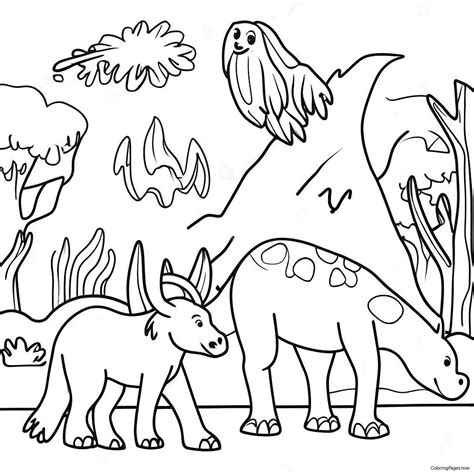 Extinct Animals Coloring Page 46523 37139