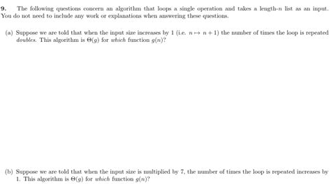 Solved B ﻿suppose We Are Told That When The Input Size Is