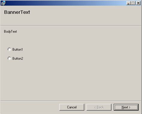 Custom Action Set Radiobutton In Standard Windows Installer Dialog