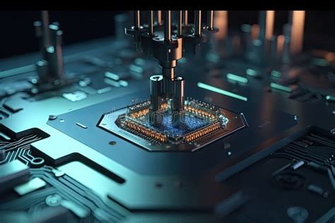 Central Computer Processors Cpu Concept Motherboard Digital Chip Stock