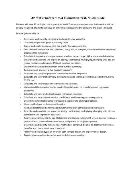 13 ap statistics chapter 1 6 review varinderjoseph