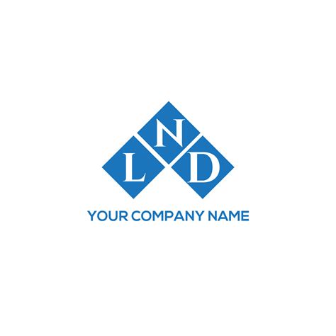 Lnd Letter Logo Design On White Background Lnd Creative Initials