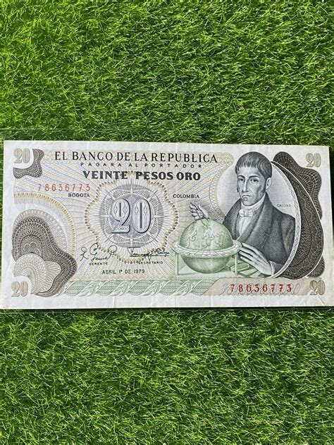 20 Pesos Oro Colombia Banknote Hobbies And Toys Memorabilia