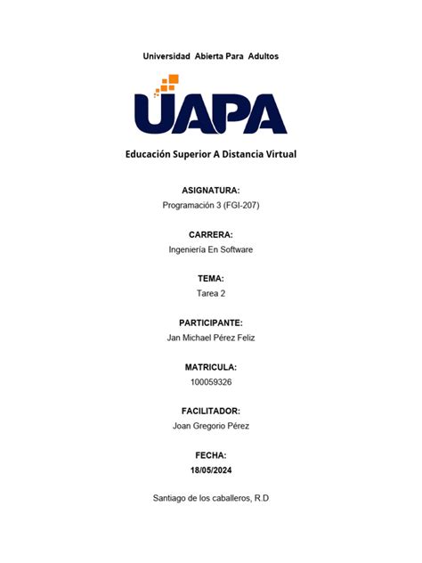 Prog 3 Tarea 2 Descargar Gratis Pdf Implementación Método Programación De Computadora