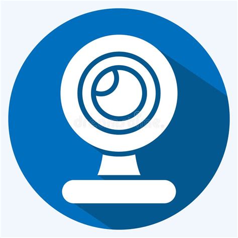 Icon Webcam Suitable For Computer Components Symbol Long Shadow Style Simple Design Editable