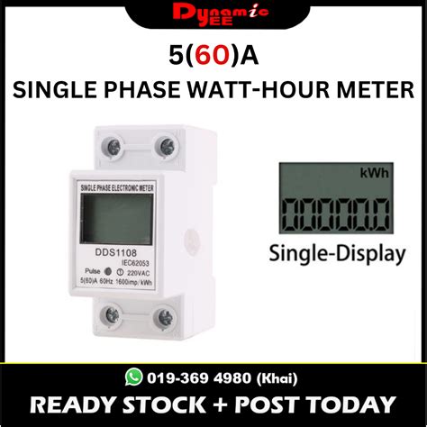Single Phase Electronic Lcd Watt Hour Meter Dds1108 Em201 Dynamic Ee