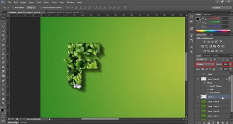 Instructions For Creating Grass Text Effect In Photoshop