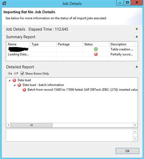 Hana The Inserted Value Is Too Large For The Column