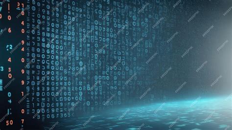 Premium Ai Image Abstract Digital Binary Code And Ai Algorithms