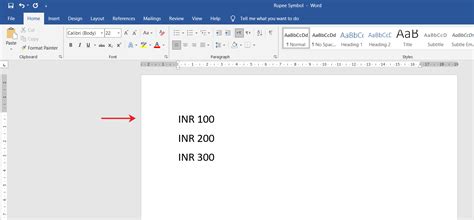 How To Insert Rupee Symbol In MS Word OfficeBeginner