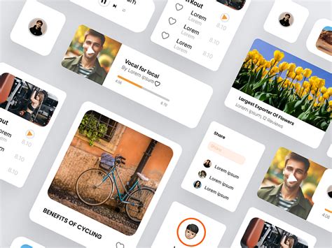 Ui Design Cards By Honey Hexa On Dribbble