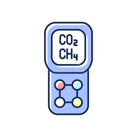 Gas Detector RGB Color Icon Stock Vector Illustration Of Alarm